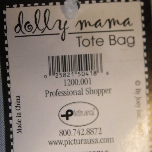 Dolly Mama | Bags | Dolly Mama Tote Bag Professional Shopper 1in High ...
